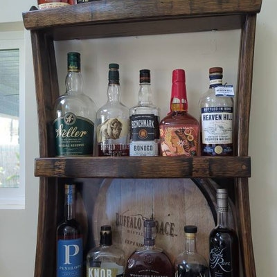 Bar Shelves/wall Display Cabinet/work From Home/drinks Cabinet/rustic ...