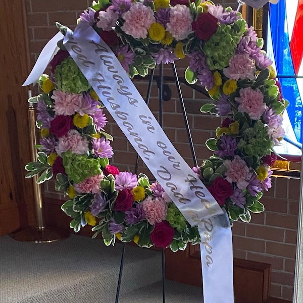 Personalized Memorial Funeral Sash Ribbon or Celebration of Life in ...