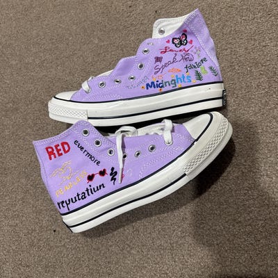 Embroidery Converse LGBT Collection, Customized Rainbow Converse, Hand ...