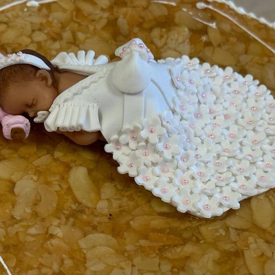 Baby Girl Theme baptism in Fimo. - Etsy