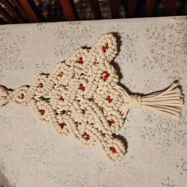 Macrame Christmas Tree Pattern PPF, DIY Macrame Snowflakes Tutorial ...