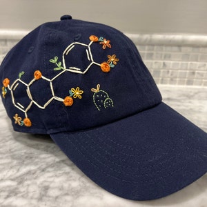 Custom Embroidered Chemical Structure Baseball Cap, Personalized ...