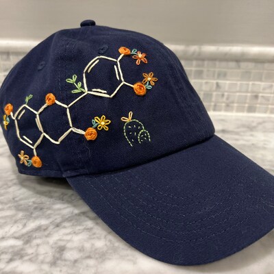 Custom Embroidered Chemical Structure Baseball Cap, Personalized ...