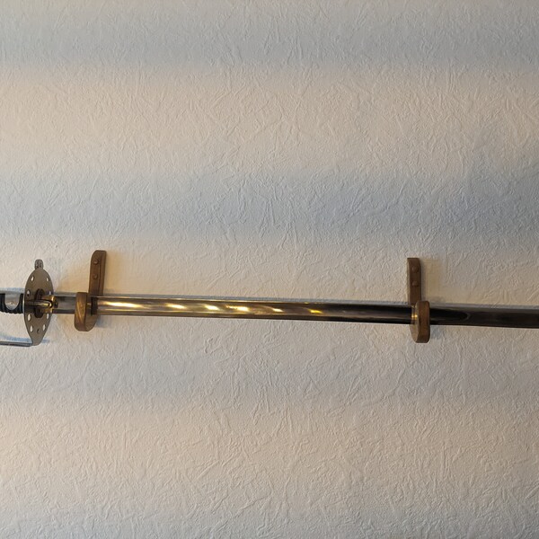 Set of Two Wooden Wall Hooks, Sword Display Hooks - Etsy