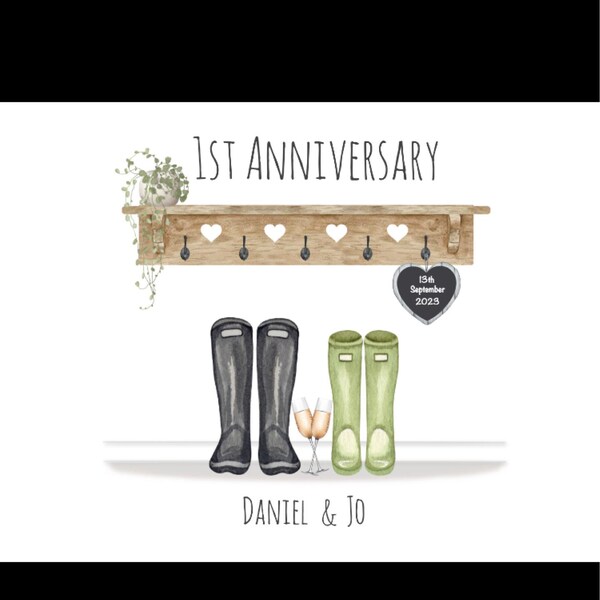 Our Family Print, Personalised Welly Boot Print, Custom Family ...