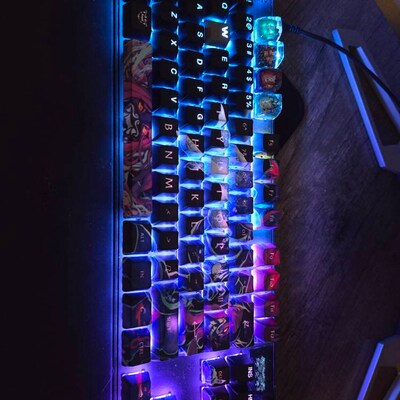 Shyvana the Half-dragon LOL Series Keycap Set, 127 Keys PBT for ...