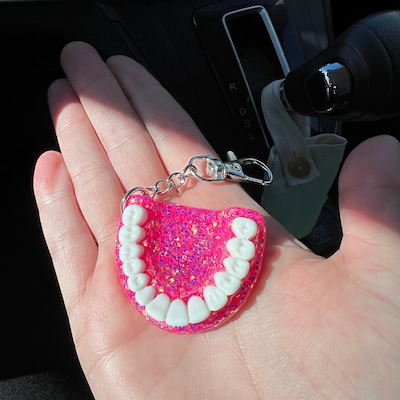 Teeth Keychain Dentist Keychain Purse Charm Dental Hygienist Gift ...