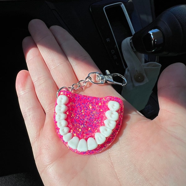 Teeth Keychain Dentist Keychain Purse Charm Dental Hygienist Gift ...