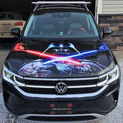 Angry Wolf Car Hood Wrap, Car Hood Decal, Car Hood Sticker, Hood Wrap ...