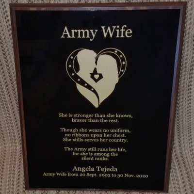 Rifle Plaque M4 With Personalized Plate Military Plaques Personalized ...