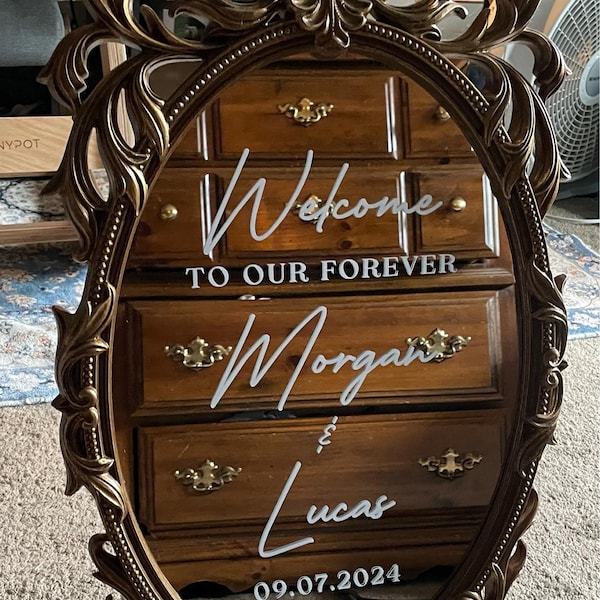 Custom Decal for Flower Box Wedding Sign DIY Welcome Sign Planter Box ...