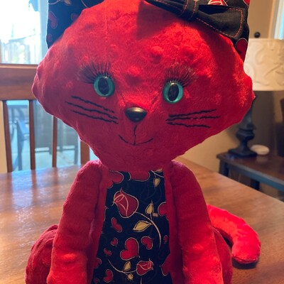 Cat Softie PDF Sewing Pattern, Scrappy Paws Stuffed Animal Pattern ...