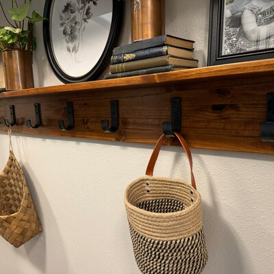 Hand Forged Rack, Blacksmith Made, Coat Hat Towel Rack - Etsy