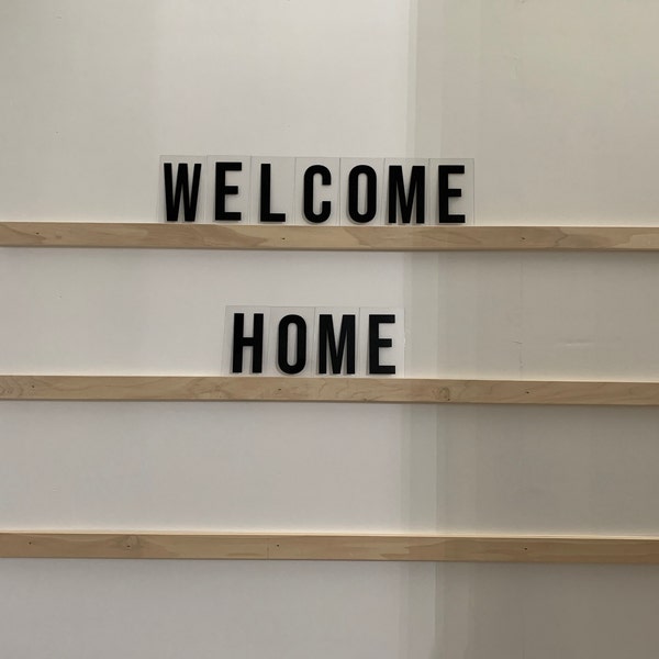 Extra Letter Set + Picture Pack Option for Letter Ledges | Black or ...