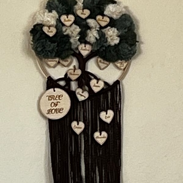 Macrame Family Tree, Personalized Gifts, Boho Wall Tapestry, Cozy Room ...