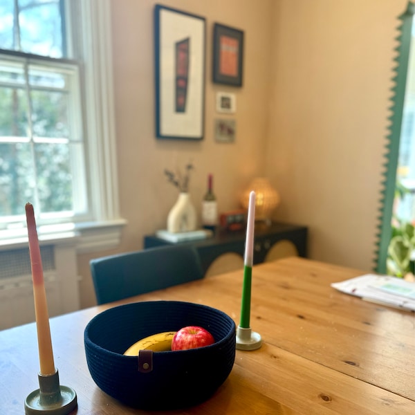 Rope Basket, Rope Tray, Tray, Wood Handles, Kitchen Basket, Wedding ...