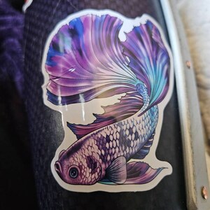 Bumblebee Double Tail Betta Fish Pin, Gift for Betta Fish Lover ...