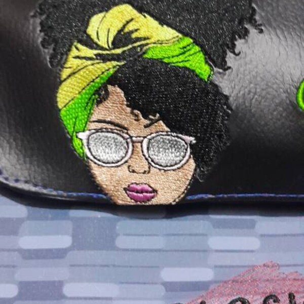 Afro Woman Machine Embroidery Design, Black Girl Embroidery Design ...