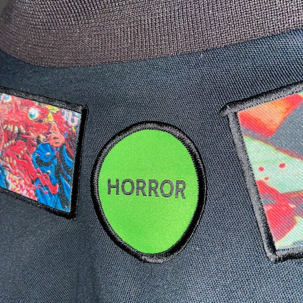HORROR Section - Woven PATCH, Iron-on - VHS, 80s, Video Store, Tape ...