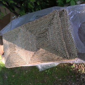 Custom brown seagrass rug straw floor mats handmade bedroom | Etsy