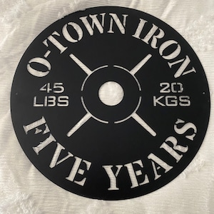 Gym Weight Plate Monogram, Personalized Home Gym Sign, Custom Metal ...