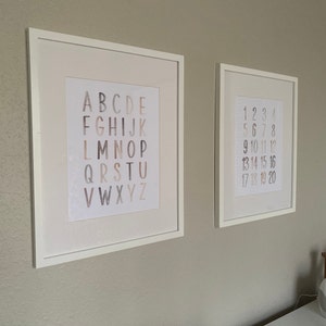 Sage Green Watercolor Alphabet Print Green Nursery Decor ABC - Etsy