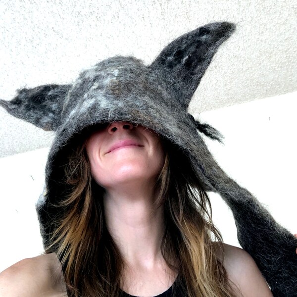 Donkey Hat Felted Donkey Costume Hat Donkey Cosplay Hand Felted Animal ...