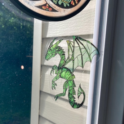 Werewolf Stained Glass Window Cling Werewolf Window Film Werewolf ...