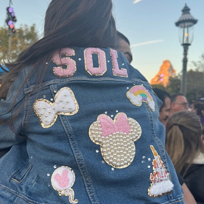 Personalized Girls Denim Jacket, Crystal Jacket, Name Jacket, Custom ...