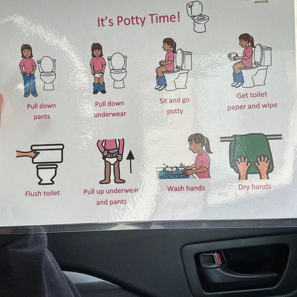 Girl Potty Training Visual Chart - Etsy