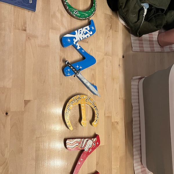 Middle Earth Painted Letters - Hobbit Nursery Letters - Wizard Nursery ...