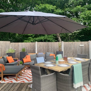 Garden Outdoor Patio Terrace X Frame Dining Table - Etsy UK