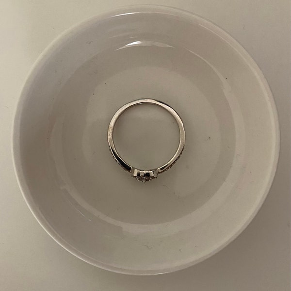 Holographic Seashell Ceramic Ring Dish | French Style | Scalloped Home ...