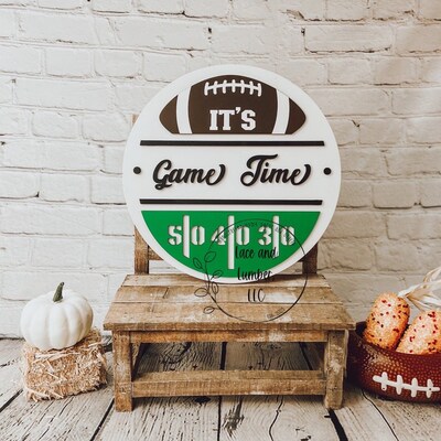 Game Time Football SVG, Welcome SVG, Fall Door Decor Svg, Football SVG ...