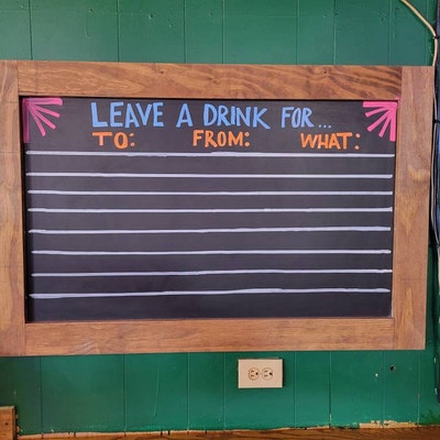 Farmhouse Style Rustic Chalkboard With Wood Frame W-040 Back40life - Etsy