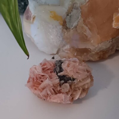 Purple Tourmaline Matrix Specimen, Unique Blue and Black Capped ...