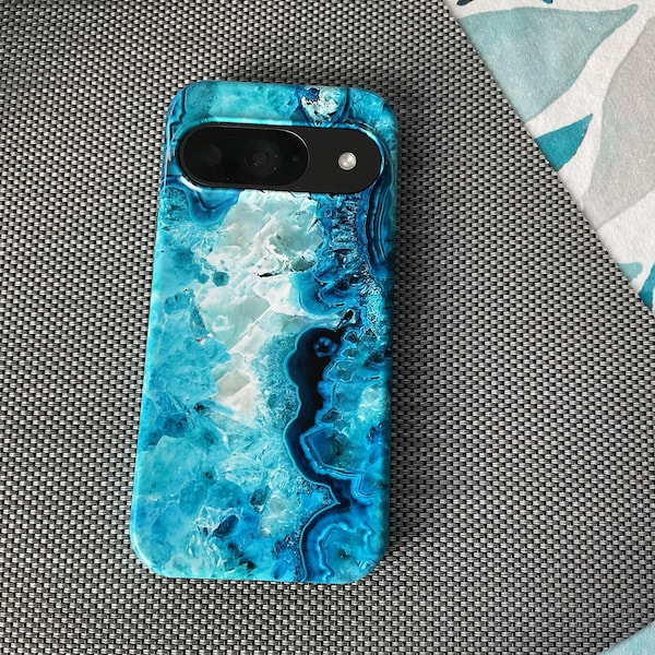 Blue Quartz Crystal Marble Phone Case - for Samsung Galaxy S25 Ultra ...