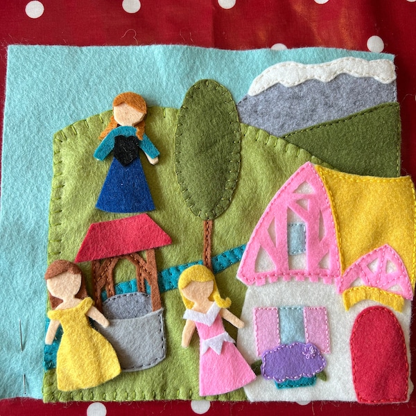 Mini Quiet Book Pattern and Templates | Princess Castle Felt Craft for ...