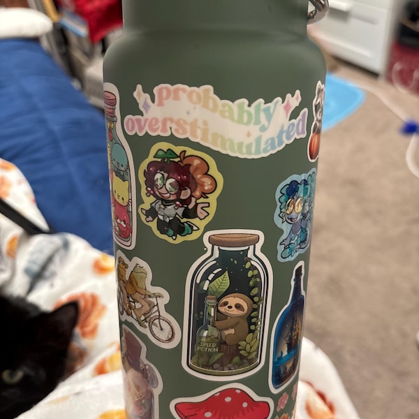 Probably Overstimulated Waterproof Retro Sticker - Etsy