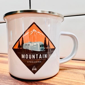 Camper Enamel Mug Adventure Couples Custom Coffee Camp Cup - Etsy