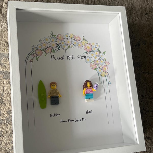 Custom Lego Minifigures Couples Gift, Wedding Lego Figure Art ...