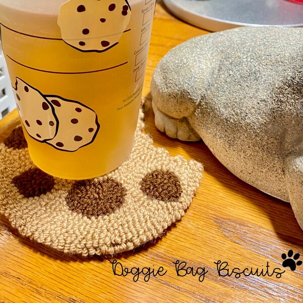 Cookie Coaster, Tufted Coaster, Hand-tufted Coaster, Home Decor ...