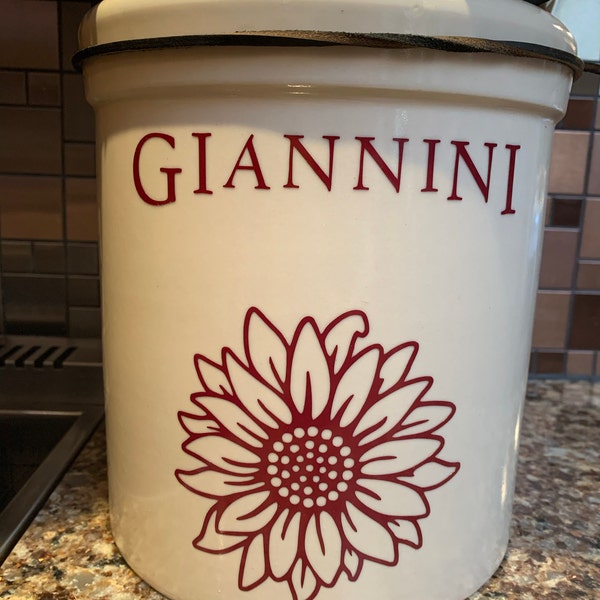 Personalized Kitchen Utensil Holder, 1 Gallon Crock, Customized Crock ...