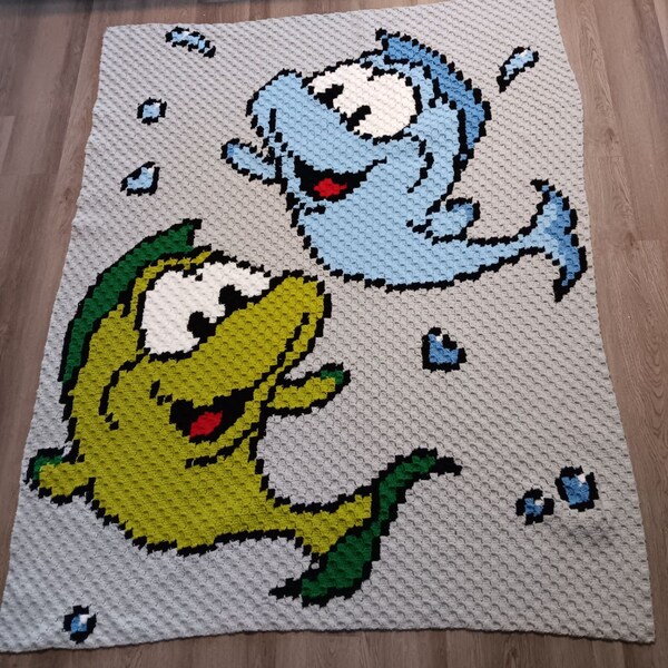 Playful Fish Crochet Graph (c2c, Mini C2c, Sc, Hdc, Dc, Tss), Cross ...