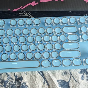 141pcs Dark Blue Ocean Theme Keycaps Set, Retro Style Keycaps, PBT ...