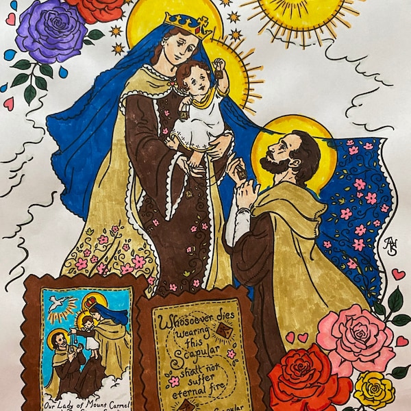 Digital Download - Our Lady of Mount Carmel, Saint Simon Stock, and the ...