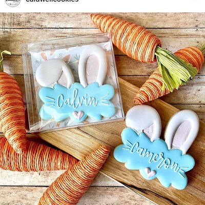 Nancy Bunny Plaque Cookie Cutter - Etsy