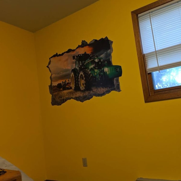 John Deere Green Tractor Wall Decal 3D Art Stickers Vinyl Wall Decor - Etsy