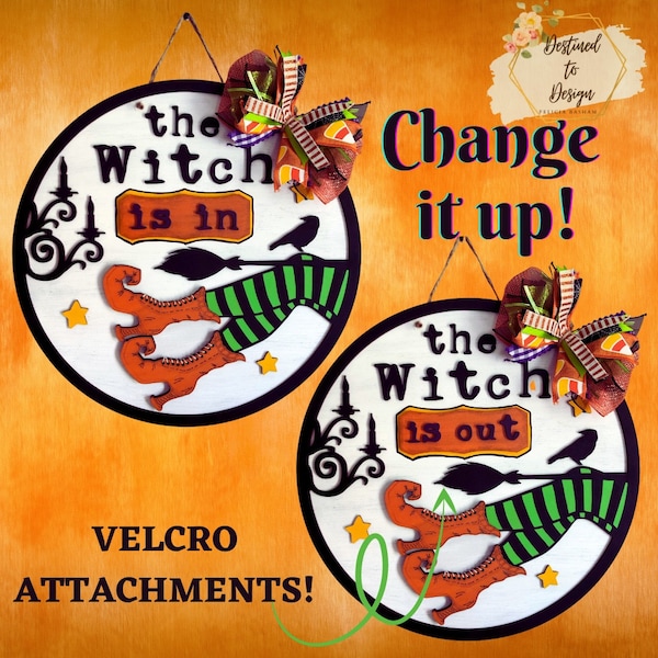 SVG Digital Instant Download Laser Cut File the Witch is in Out ...