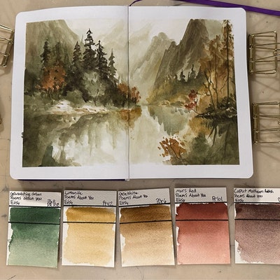 Handmade Watercolor English Red Granulating Red for - Etsy